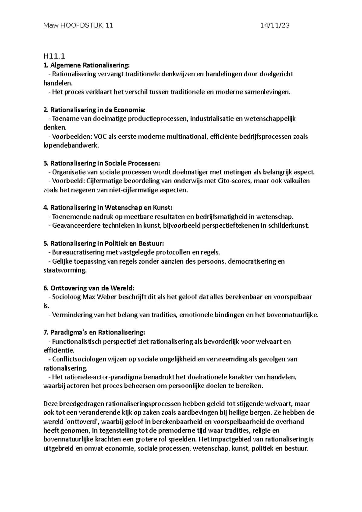 MAW Concepten en Vaardigheden: Hoofdstuk 1 Samenvatting - Studeersnel