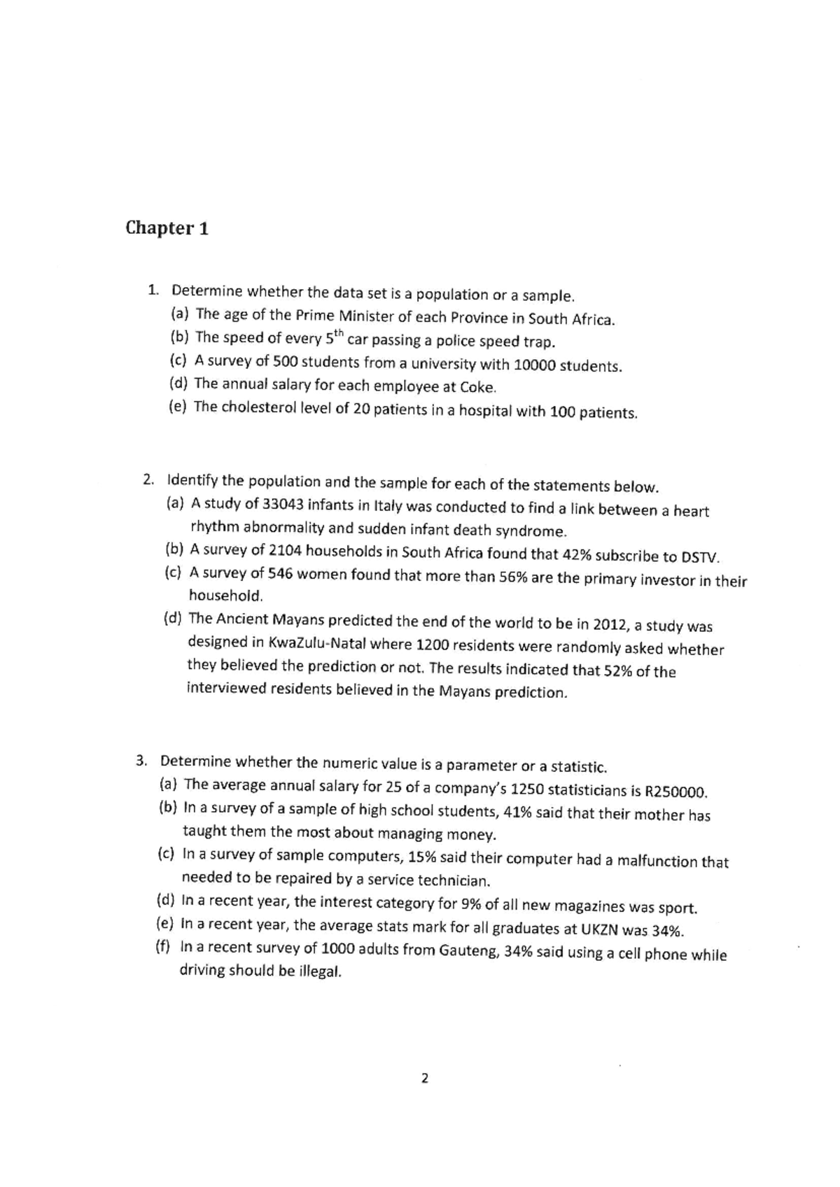 Tutorial Questions - Book 1: Population, Sample, and Data Analysis ...