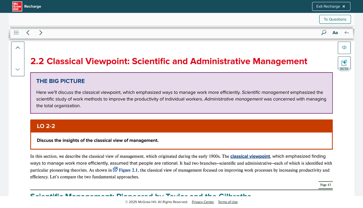Classical Management Perspectives: Scientific & Admin Insights (BETA ...