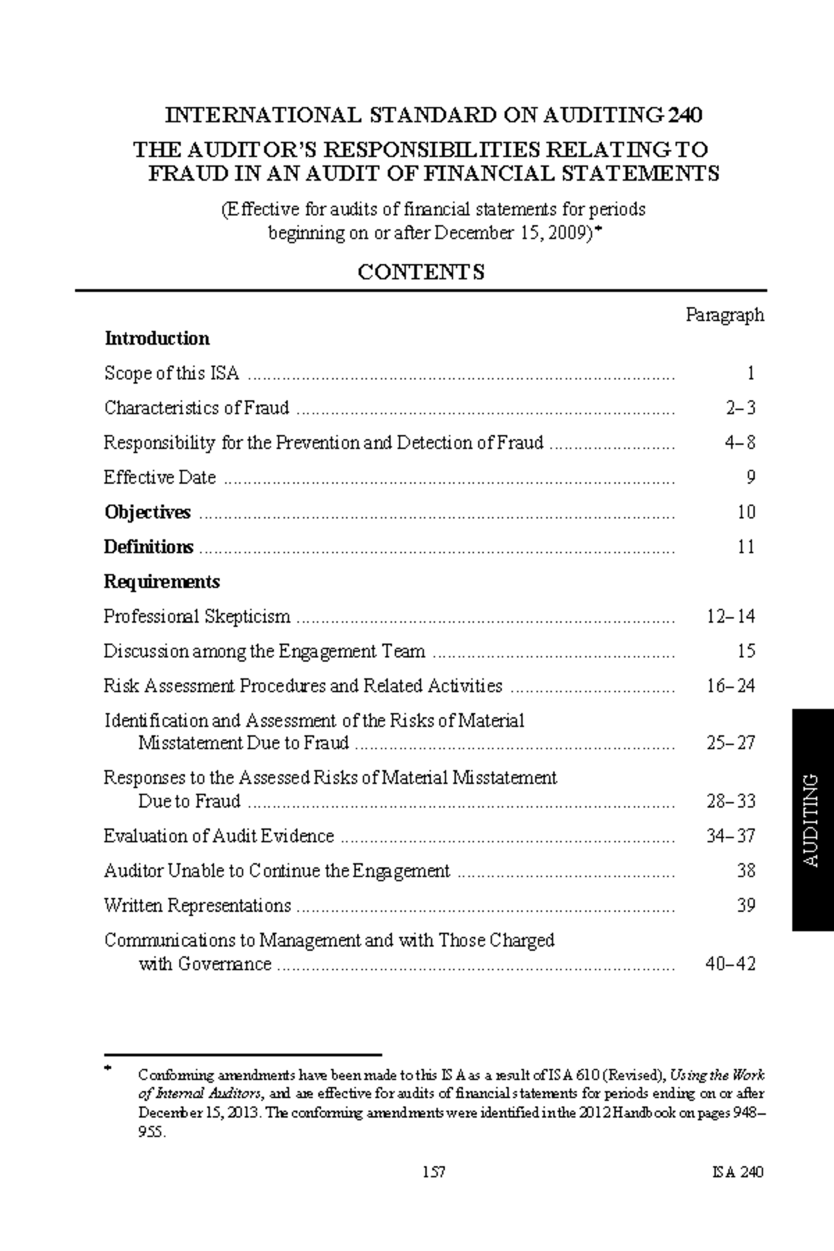 A012 ISA 240: Auditor's Responsibilities on Fraud in Financial Audits ...