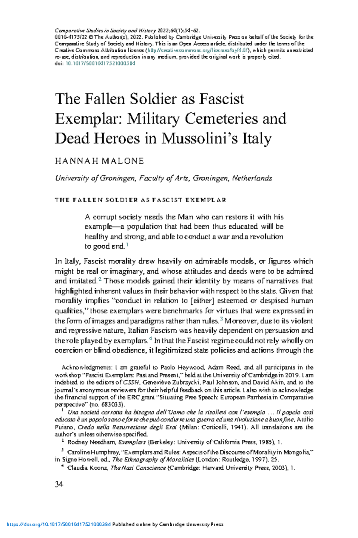 The fallen soldier as fascist exemplar military cemeteries and dead ...