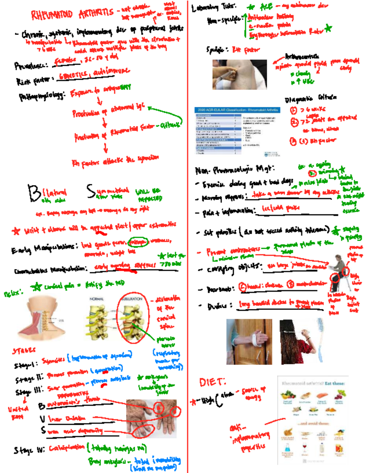 RHEUMATOID ARTHRITIS - Nursing Management & Care Strategies - Studocu