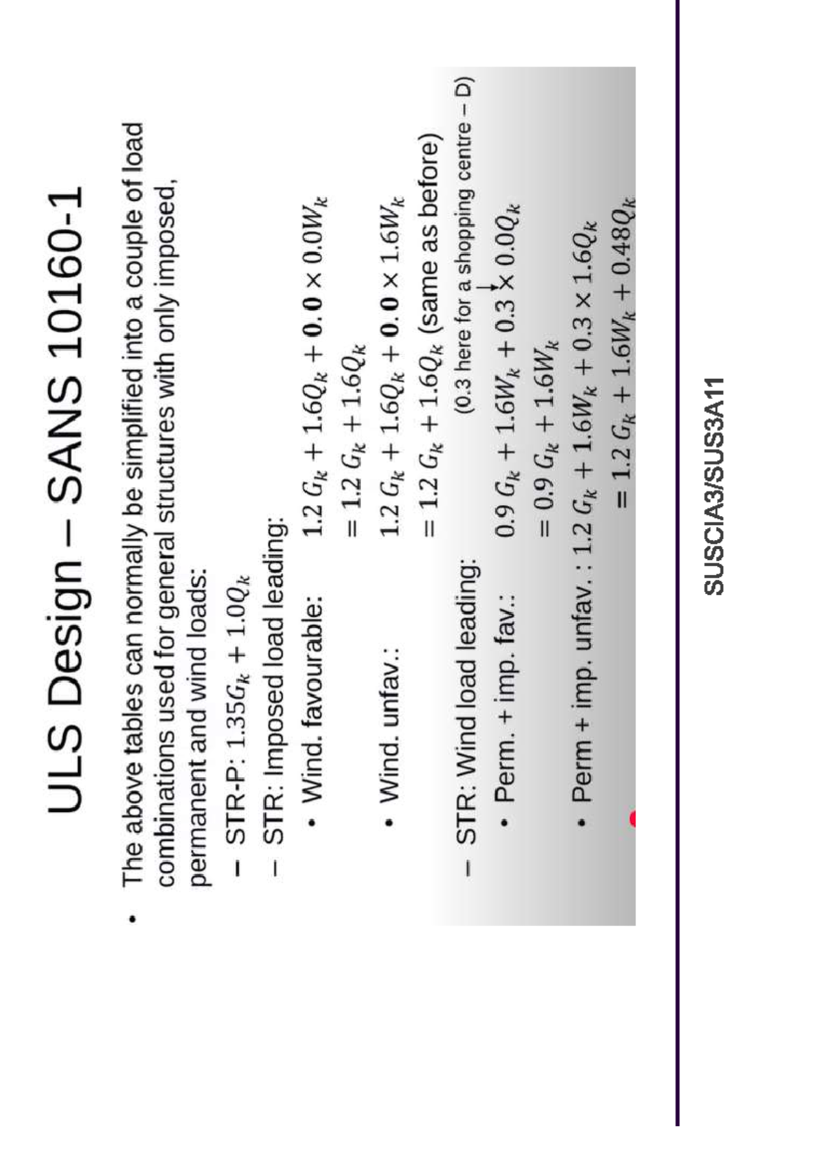Load Combinations and ULS Equations for General Structures - Studocu