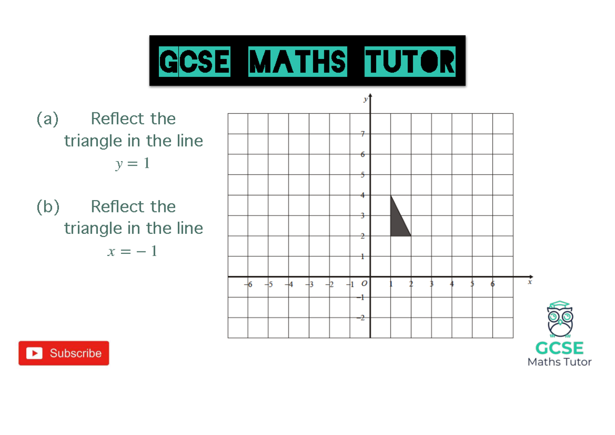 GCSE Maths Tutor: Reflections & Line Equations Analysis - Studocu