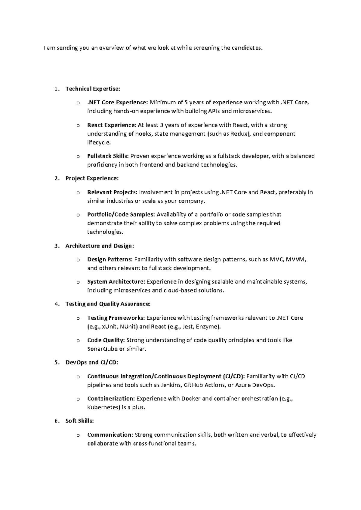 FULL Stack Developer JD Overview: Skills & Requirements - Studocu