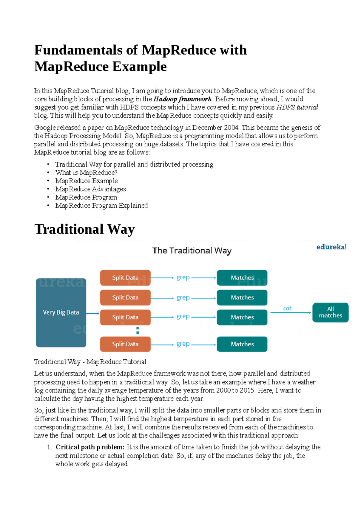 MapReduce Fundamentals: A Comprehensive Tutorial on Big Data - Studocu