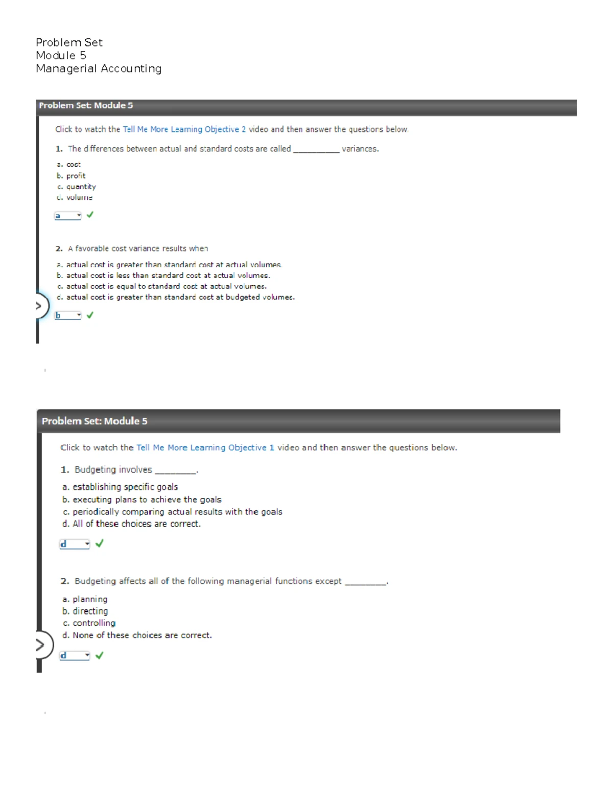 Milestone 3: COGS, Income Statement & Variances with Formulas - Studocu