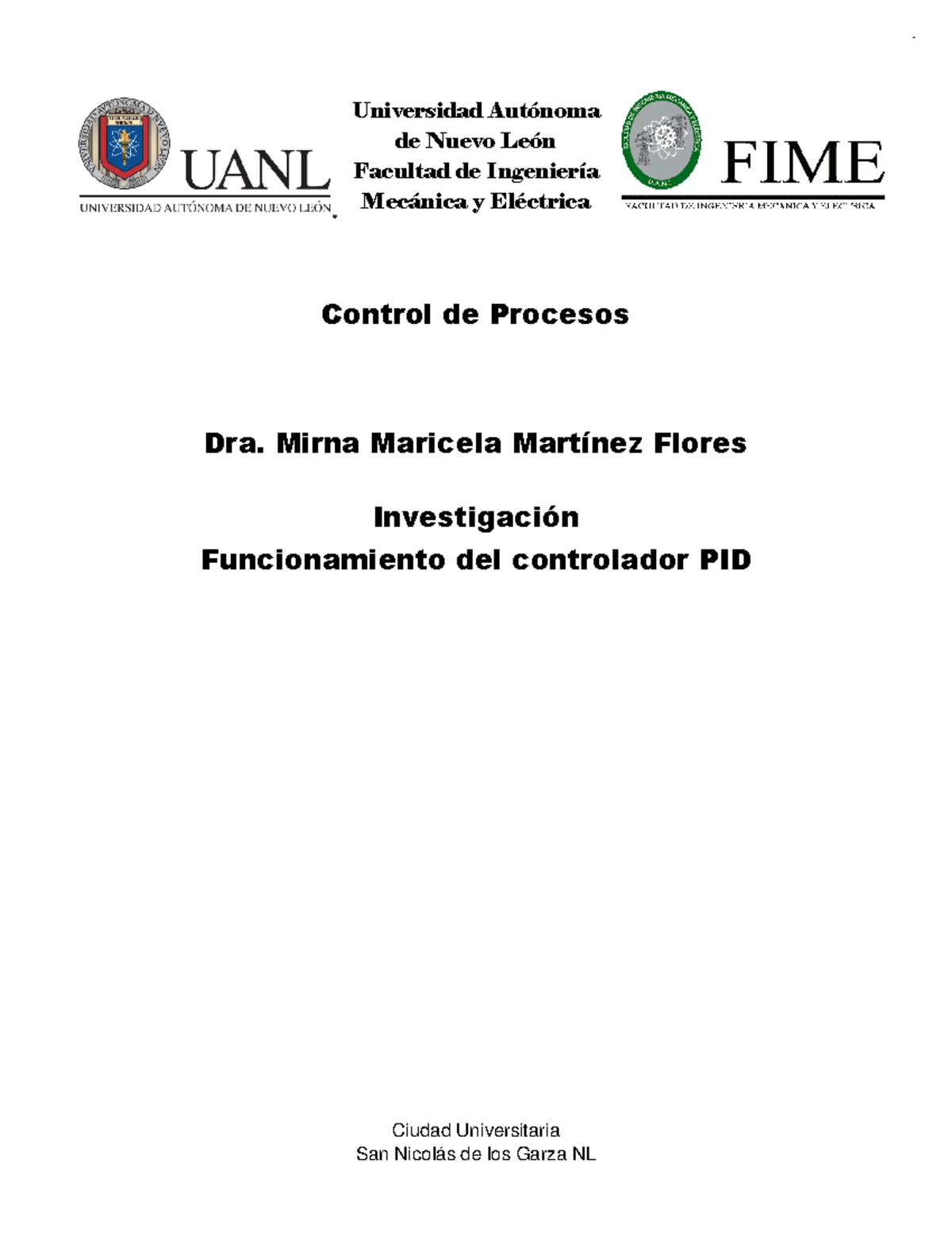 Controlador PID - Control De Procesos Y Laboratorio - Control de ...