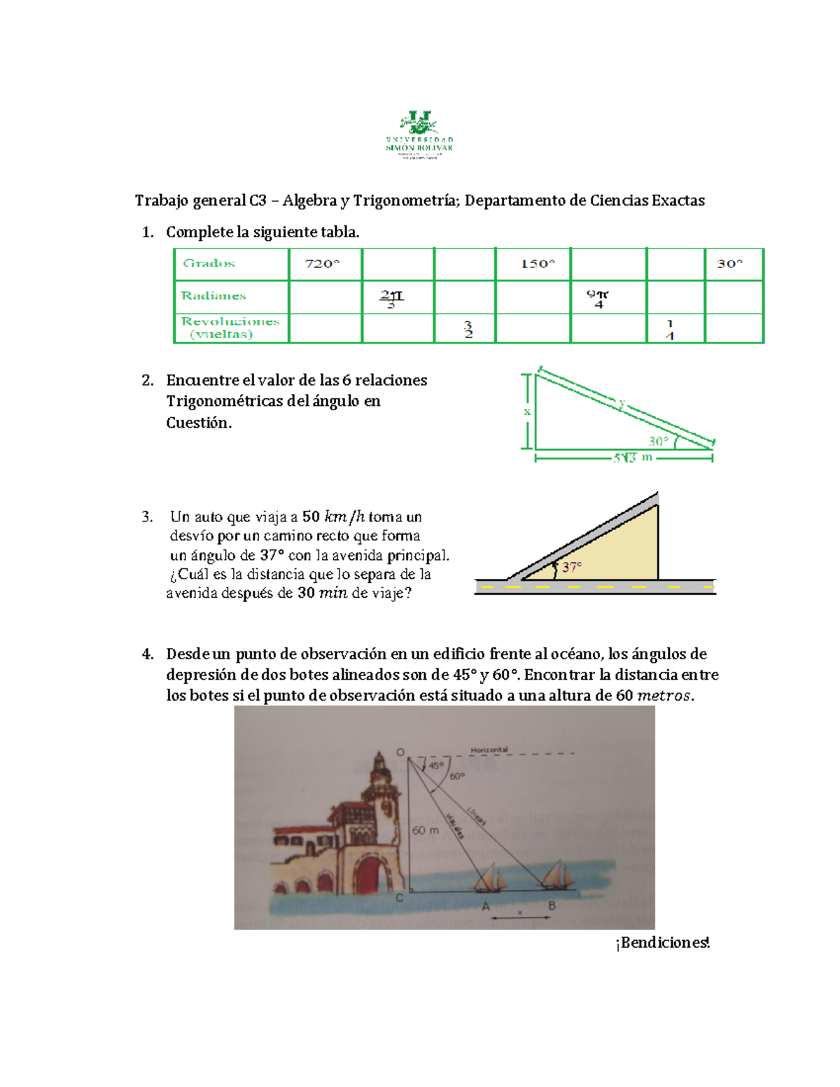Parcial C3: Isomería y Trigonometría en Problemas Aplicados - Studocu