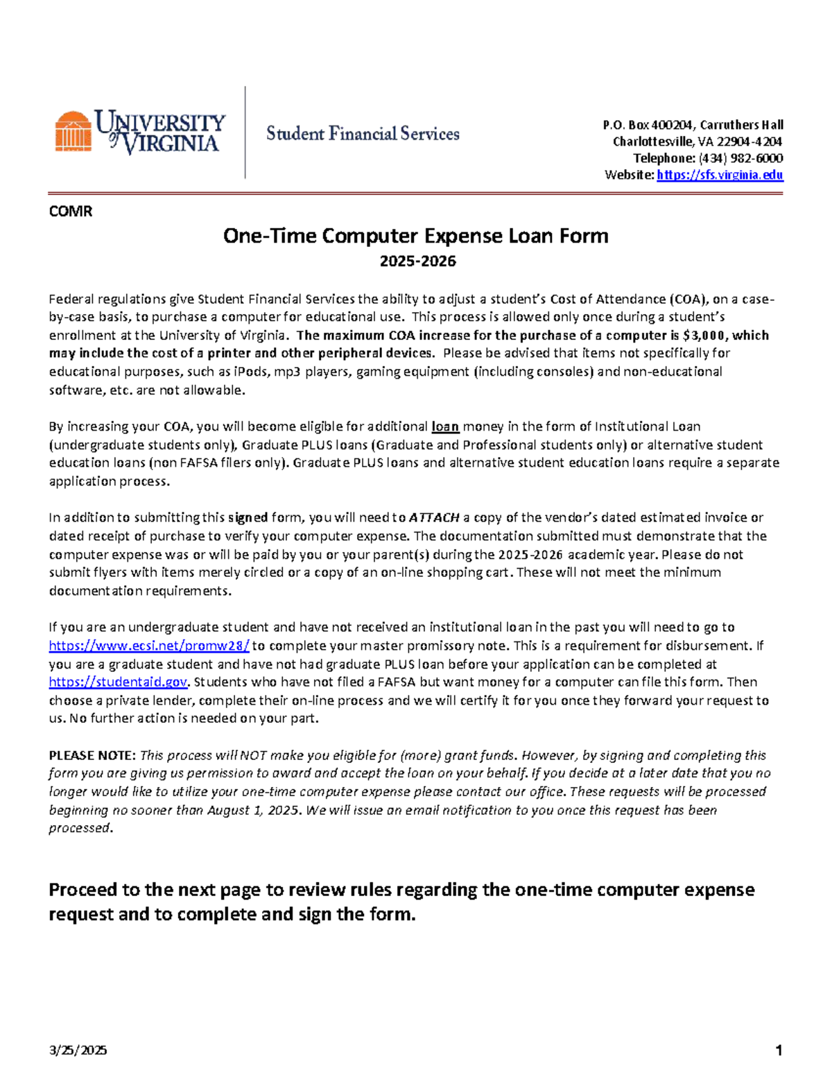 One-Time Computer Expense Request Form 25-26 - Studocu