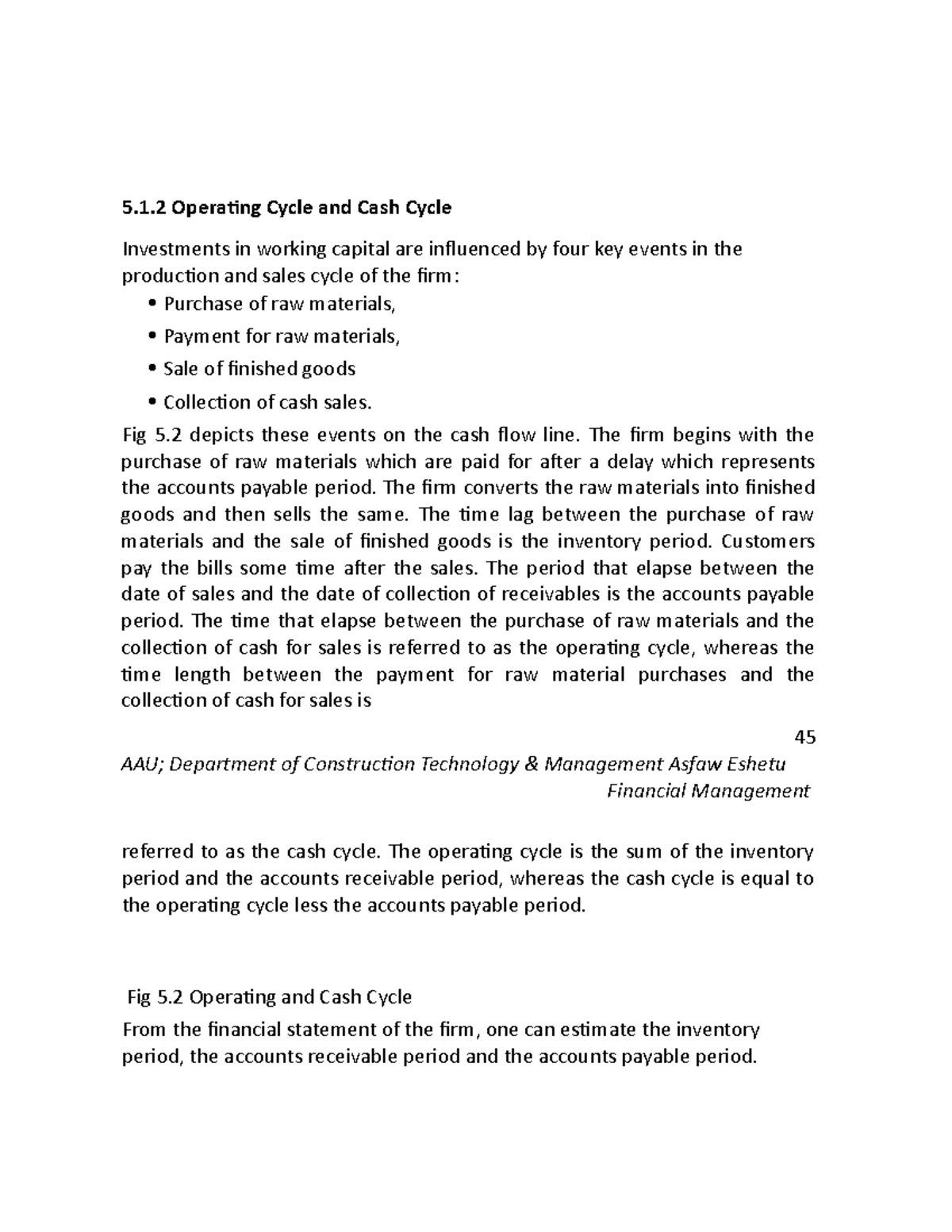 5.1.2 Operating Cycle and Cash Cycle Lecture notes - 5.1 Operating ...