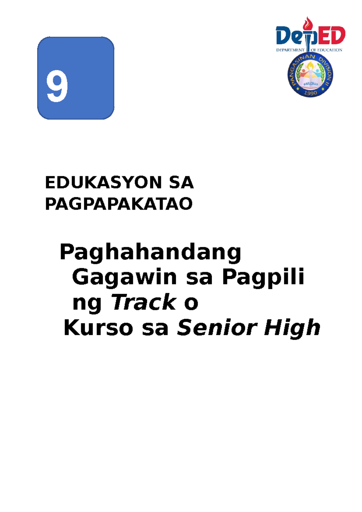 ESP 9 Quarter 4 WEEK 4 - vuvuvuuv - 9 EDUKASYON SA PAGPAPAKATAO ...