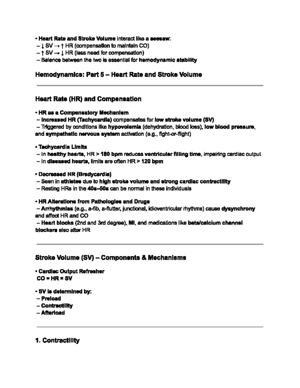 Hemo 5-6: Heart Rate and Stroke Volume Interactions for CO Stability ...