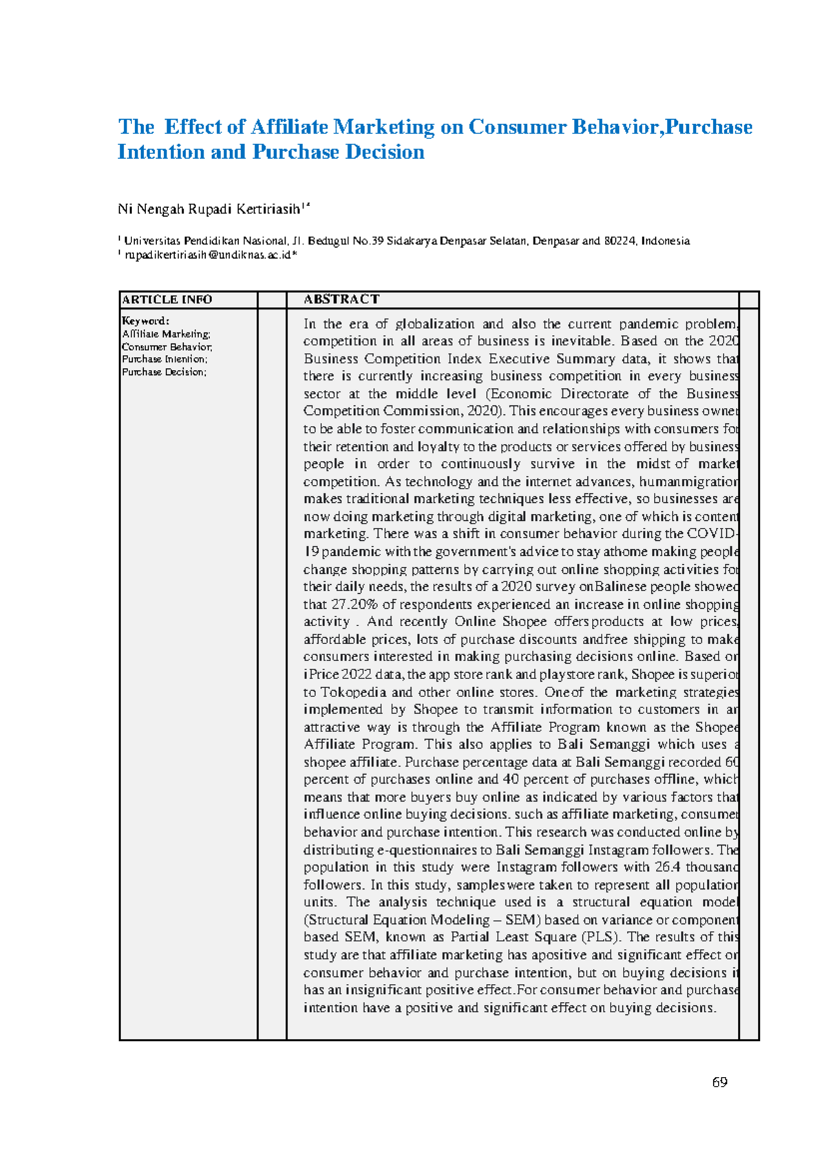 The Impact of Affiliate Marketing on Consumer Behavior and Purchase ...