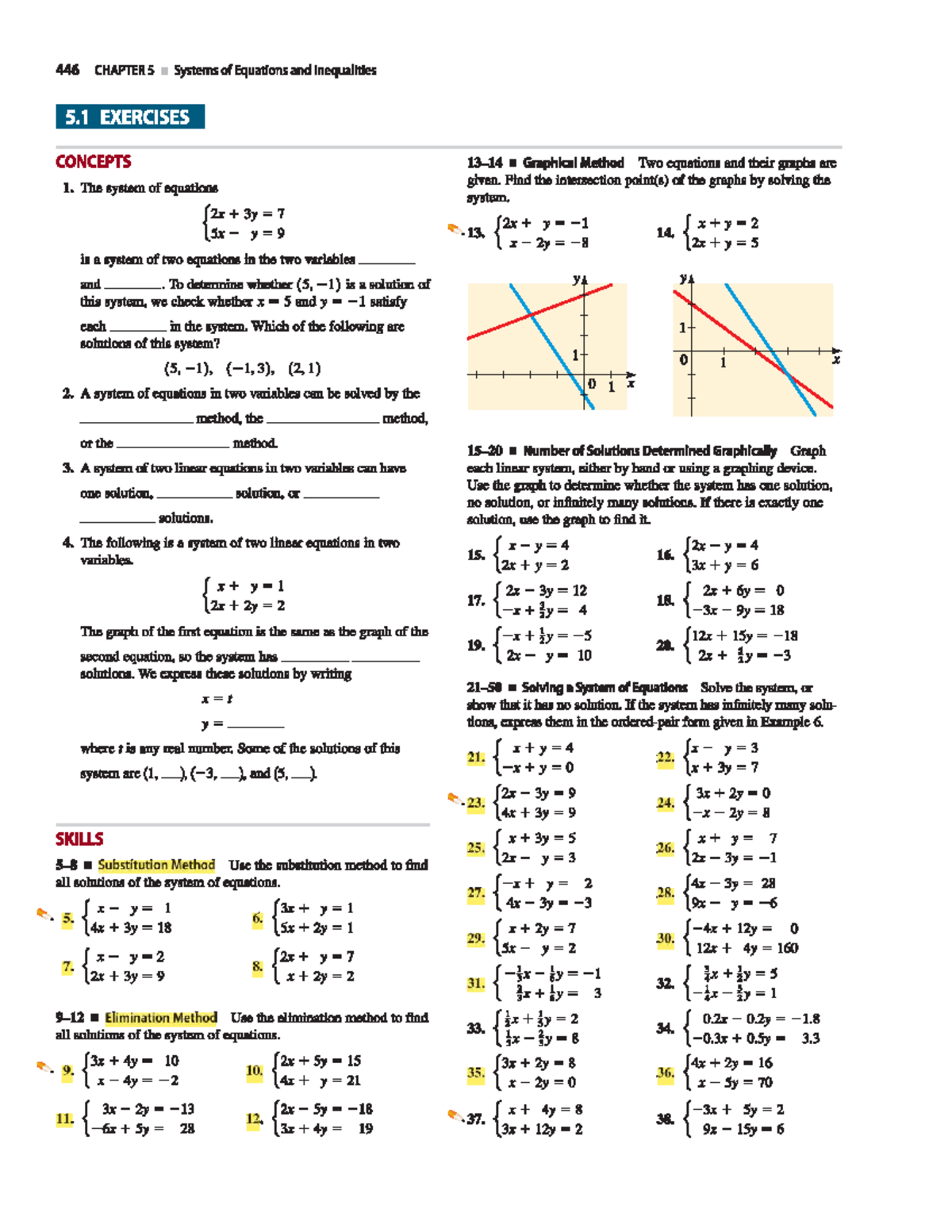 446 Chapter 5 systems of equations and inequalities exercises - Studocu