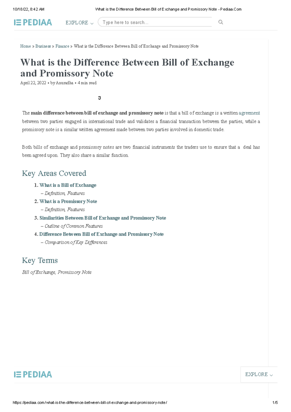 What is the Difference Between Bill of Exchange and Promissory Note ...