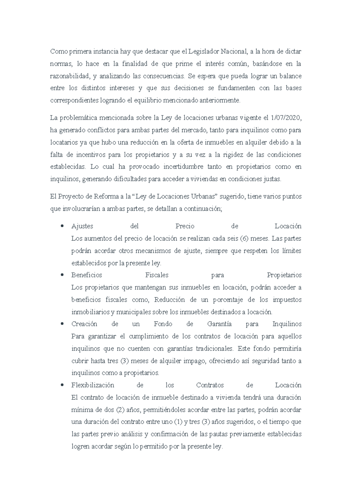 Reforma a la Ley de Locaciones Urbanas: Análisis y Propuestas (Forom 3 ...