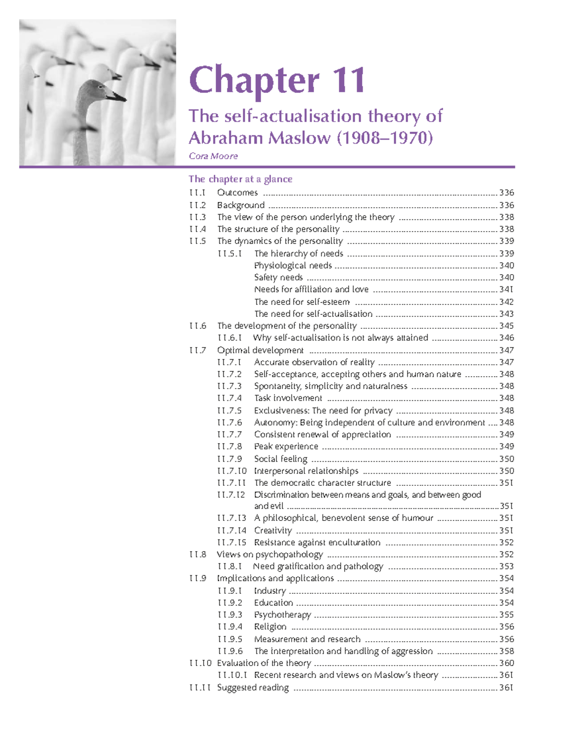 Chapter 11: The Theory of Abraham Maslow - Personology Insights - Studocu