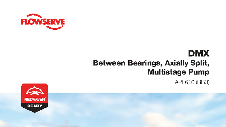 DMX Multistage Pump API 610 (BB3) Specifications and Features - Studocu