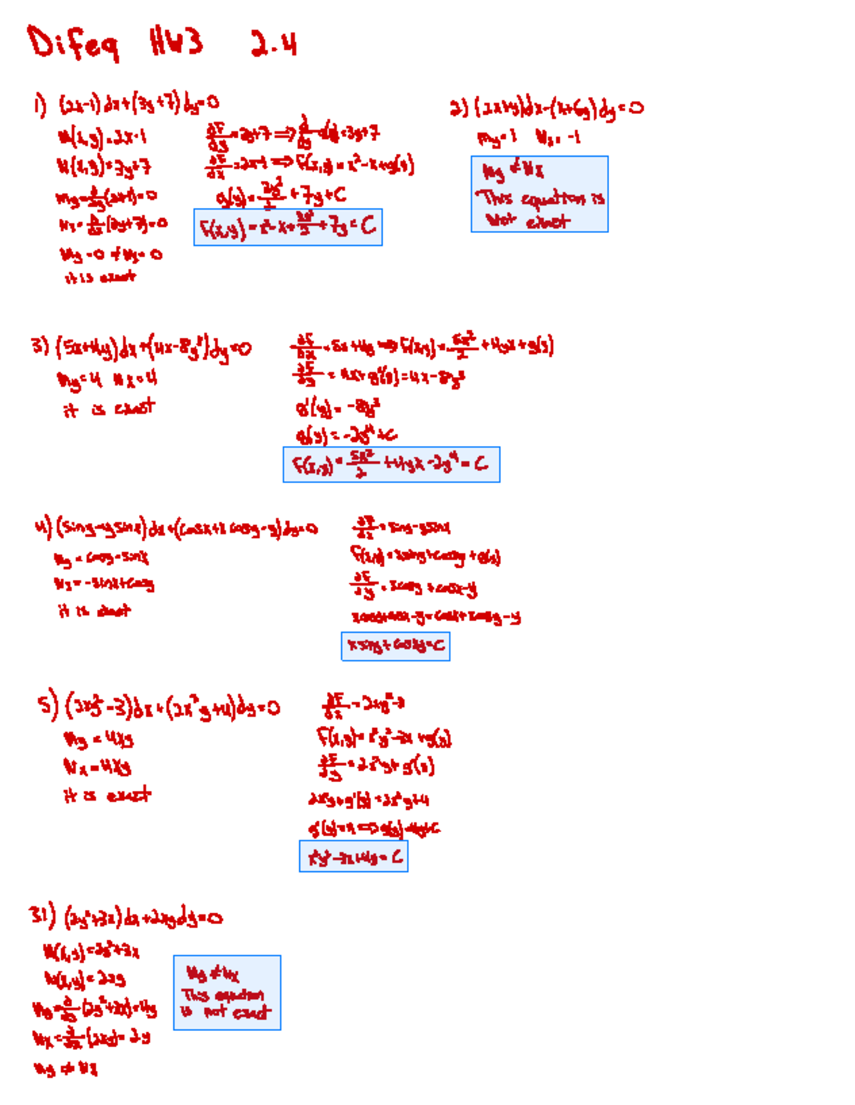 Difeq HW3 - Differential Equations Homework Solutions - Studocu