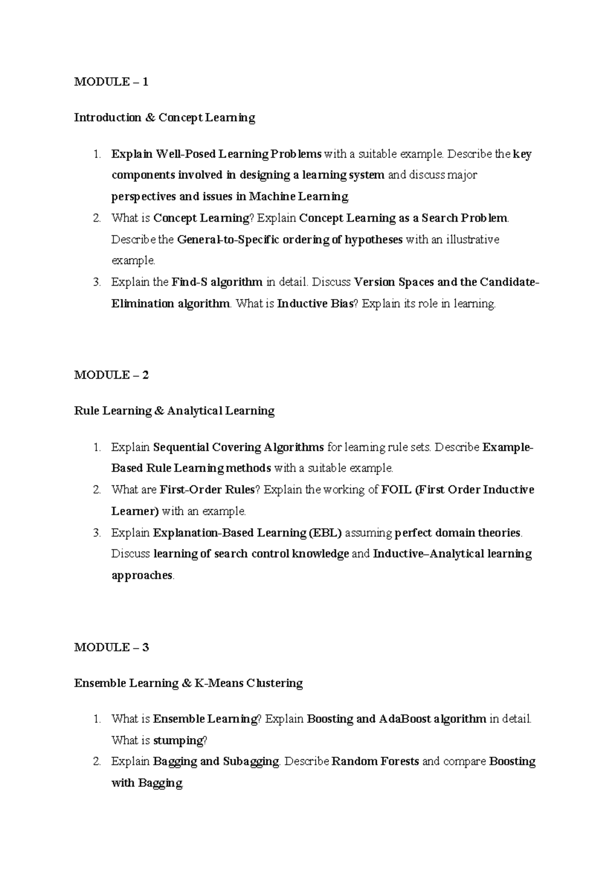 Module - REPORT - MODULE – 1 Introduction & Concept Learning 1. Explain ...
