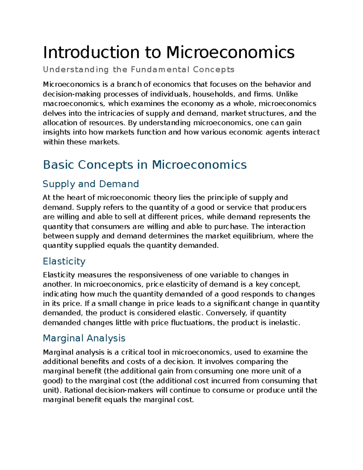 Microeconomics (Module 1): Key Concepts and Market Structures Explained ...