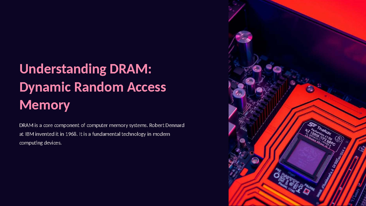 Saiphy 110 - Understanding Dynamic Random Access Memory (DRAM) - Studocu