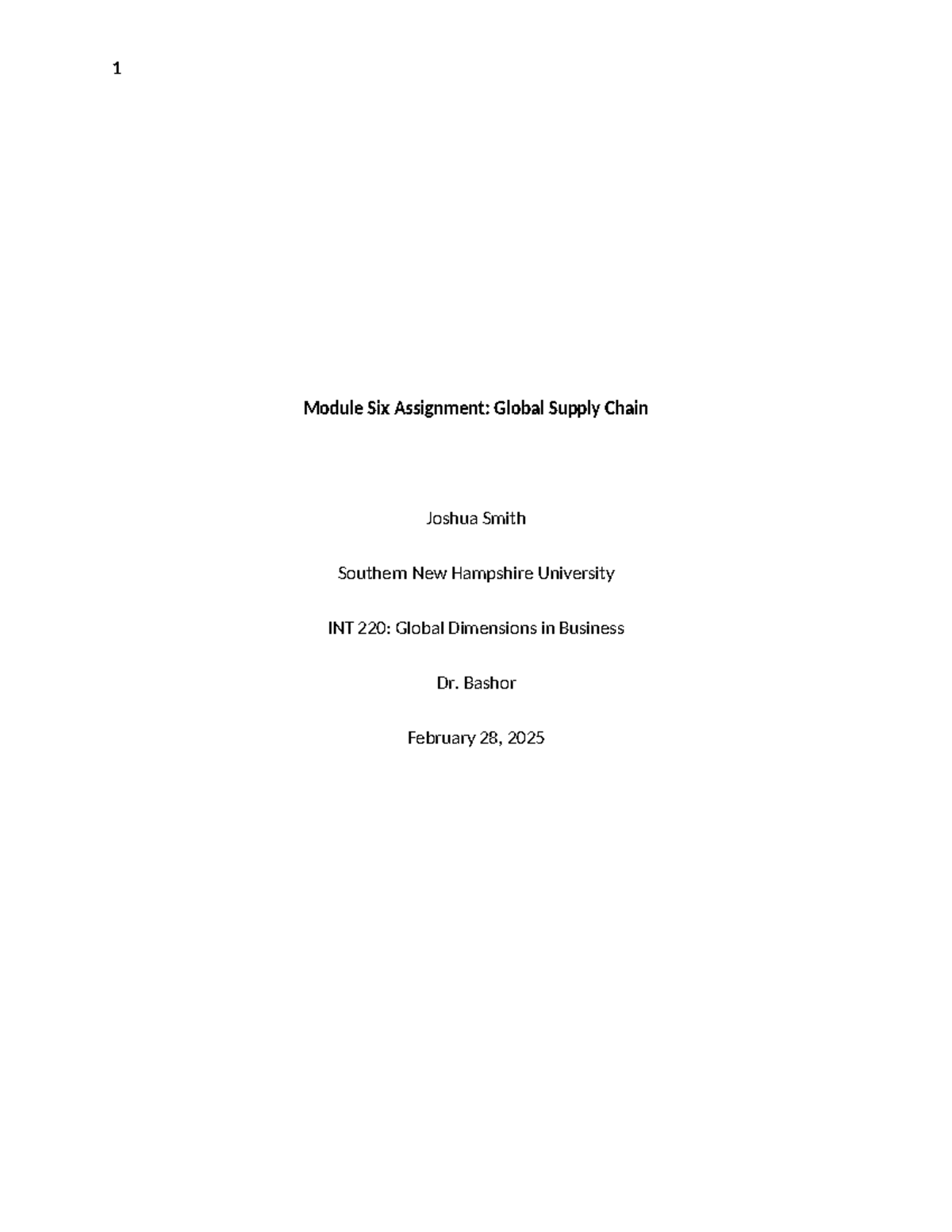INT 220 Module Six Assignment: Analyzing Apple's Supply Chain CSR - Studocu