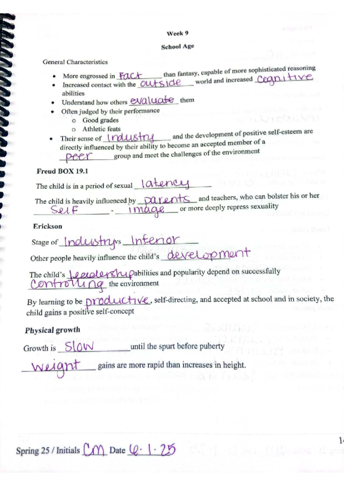 NUR166 Week 9: School Age Development & Safety Considerations - Studocu