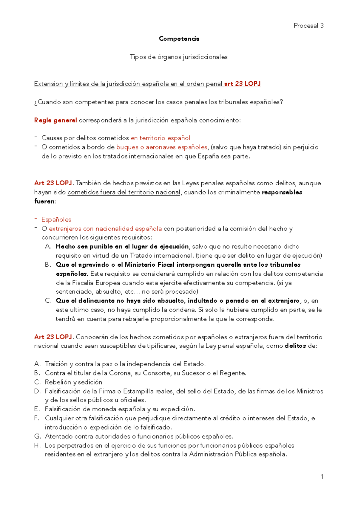 Competencia y Jurisdicción en el Orden Penal - Procesal 3 - Studocu