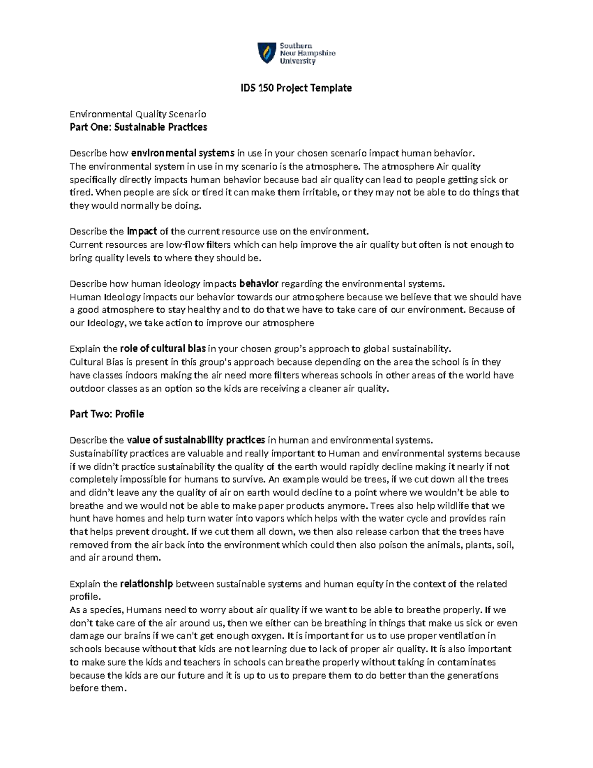 IDS 150 Project: Environmental Quality & Sustainable Practices Analysis ...