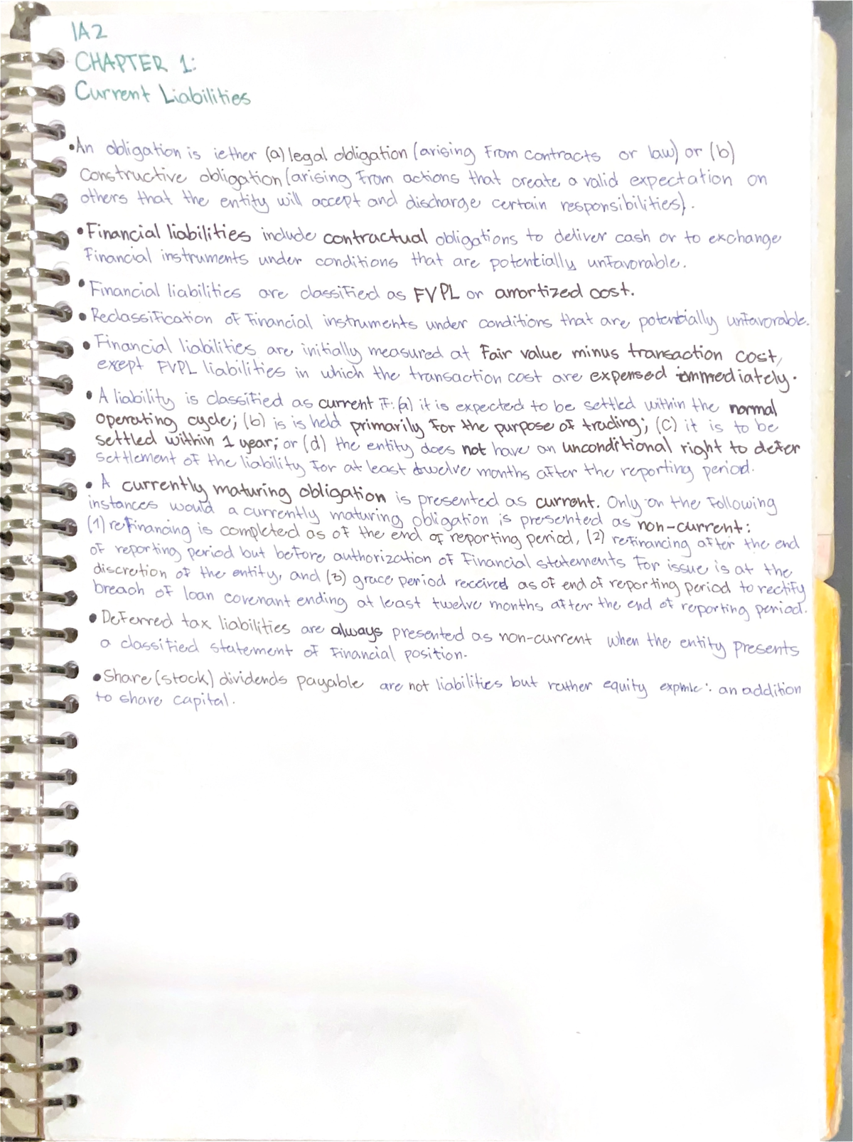 Ia2 Intermediate Accounting Current Liabilities Provisions And