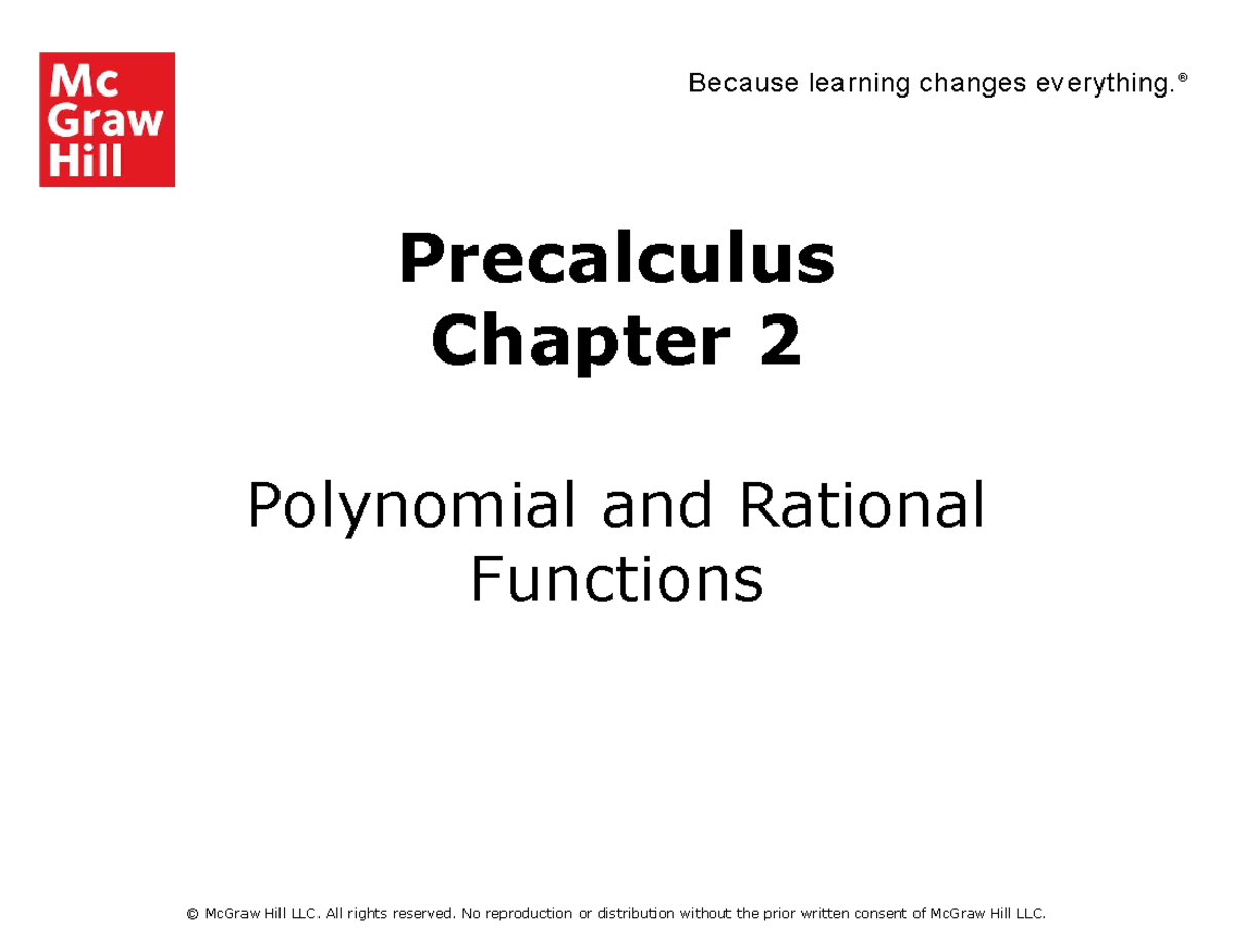 Precalculus Chapter 2: Dividing Polynomials Techniques - Studocu