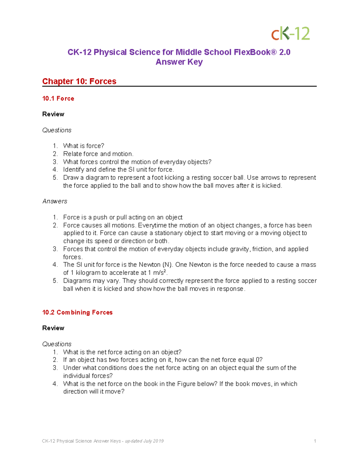 PSMS Ch 10 Forces Answers - CK-12 Physical Science for Middle School ...