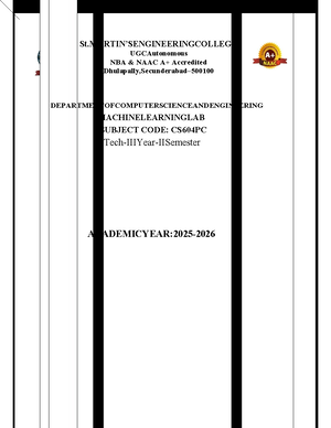 AD3461 Machine Learning Lab Manual - Date: IMPLEMENTATION OF CANDIDATE ELIMINATION Exp. No.: 1 ...