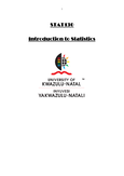 STAT130 - UKZN - Introduction to statistics - Studocu