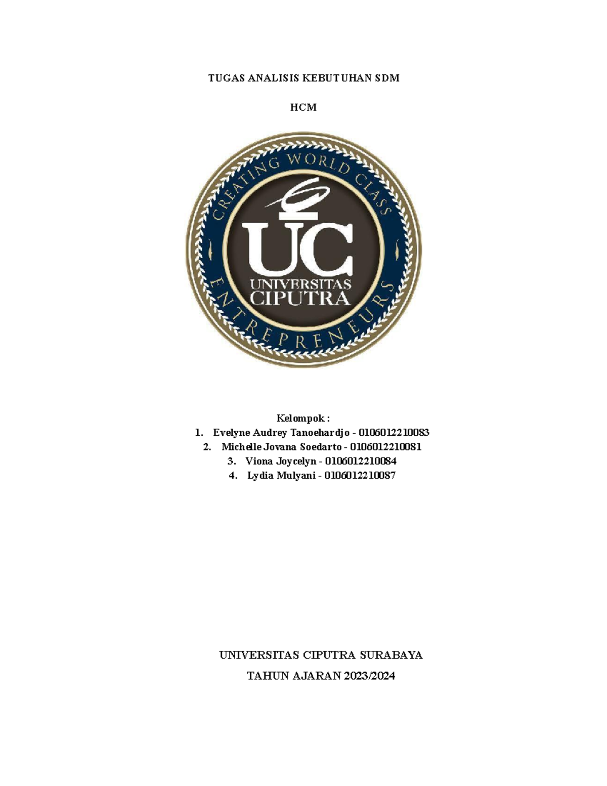 HCM Job Analysis: Comprehensive Assessment of Human Resources at ...