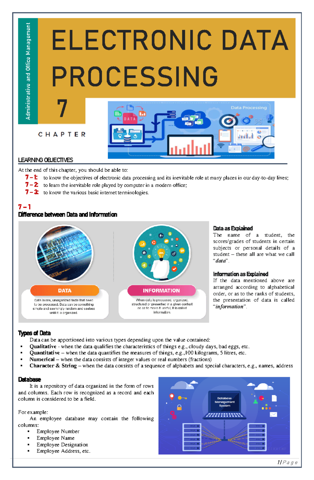 Electronic Data Processing: Module 7 Insights and Applications - Studocu