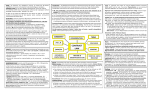 Consideration in Contract Law: Key Concepts and Case Analysis (LAW101) - Studocu
