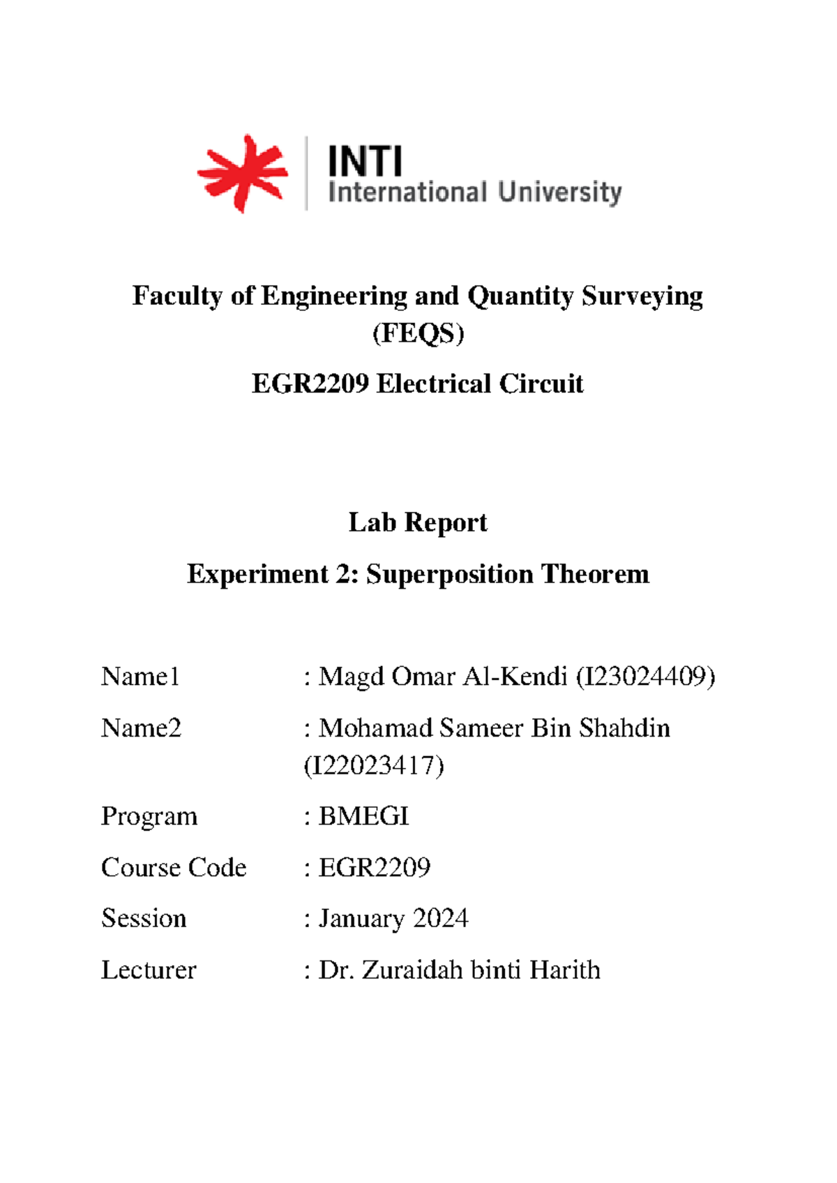Circuits Lab Report 2 - this is the lecture notes for the course ...