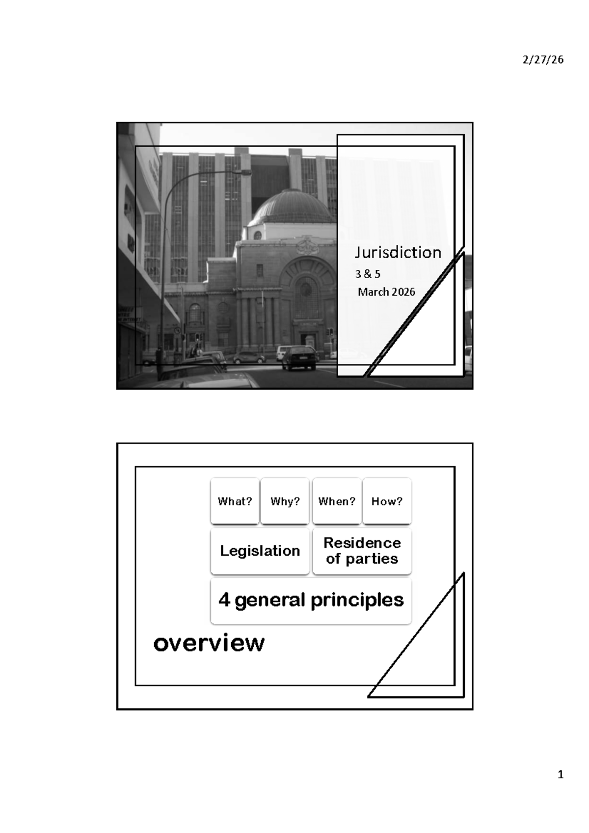 Jurisdiction Overview: Key Principles and Definitions - Studocu