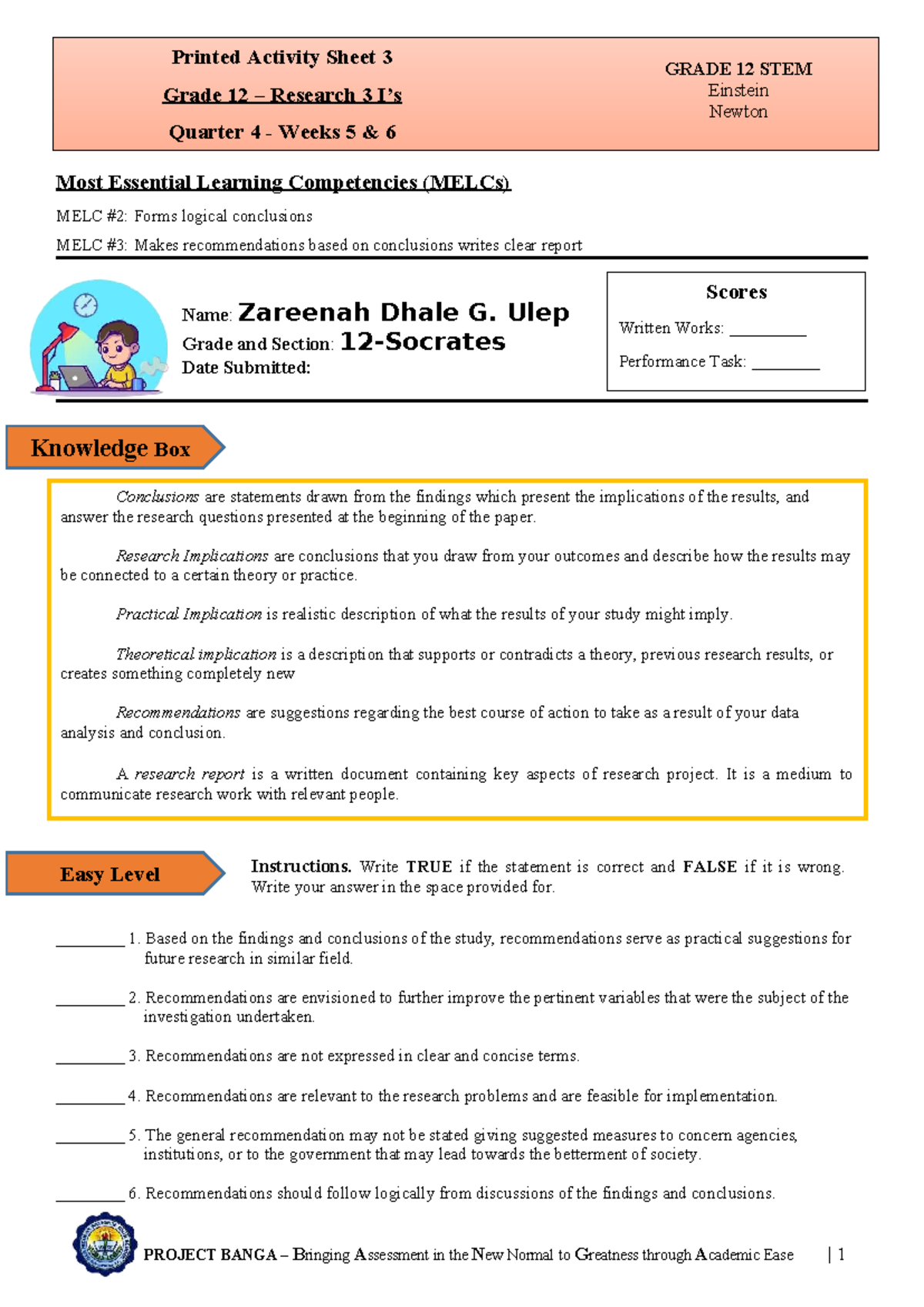 AS Research 3 Is Q4 WEEK 5 6 - Most Essential Learning Competencies ...