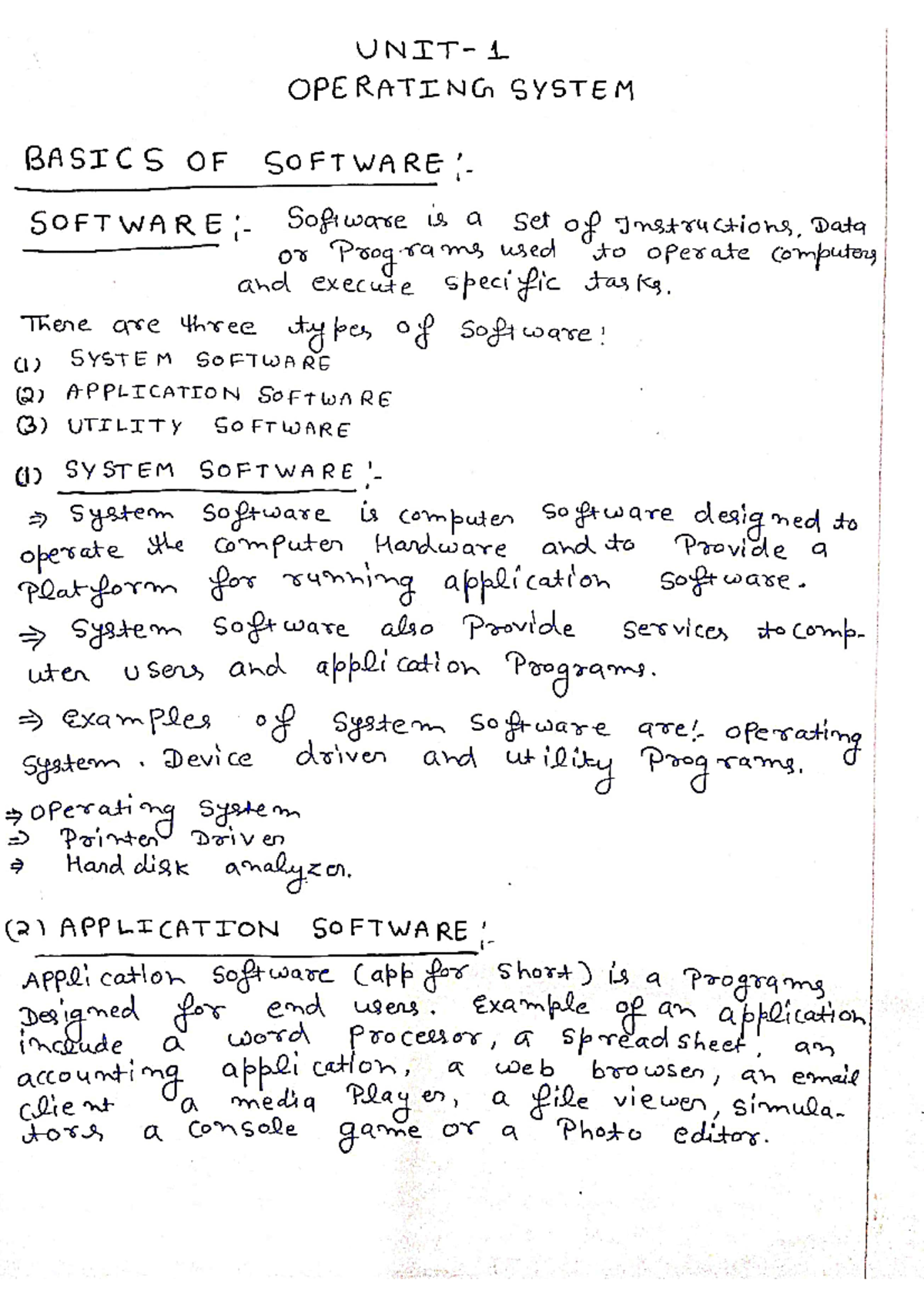 OS UNIT 1 Comprehensive Study Notes and Key Concepts - Studocu