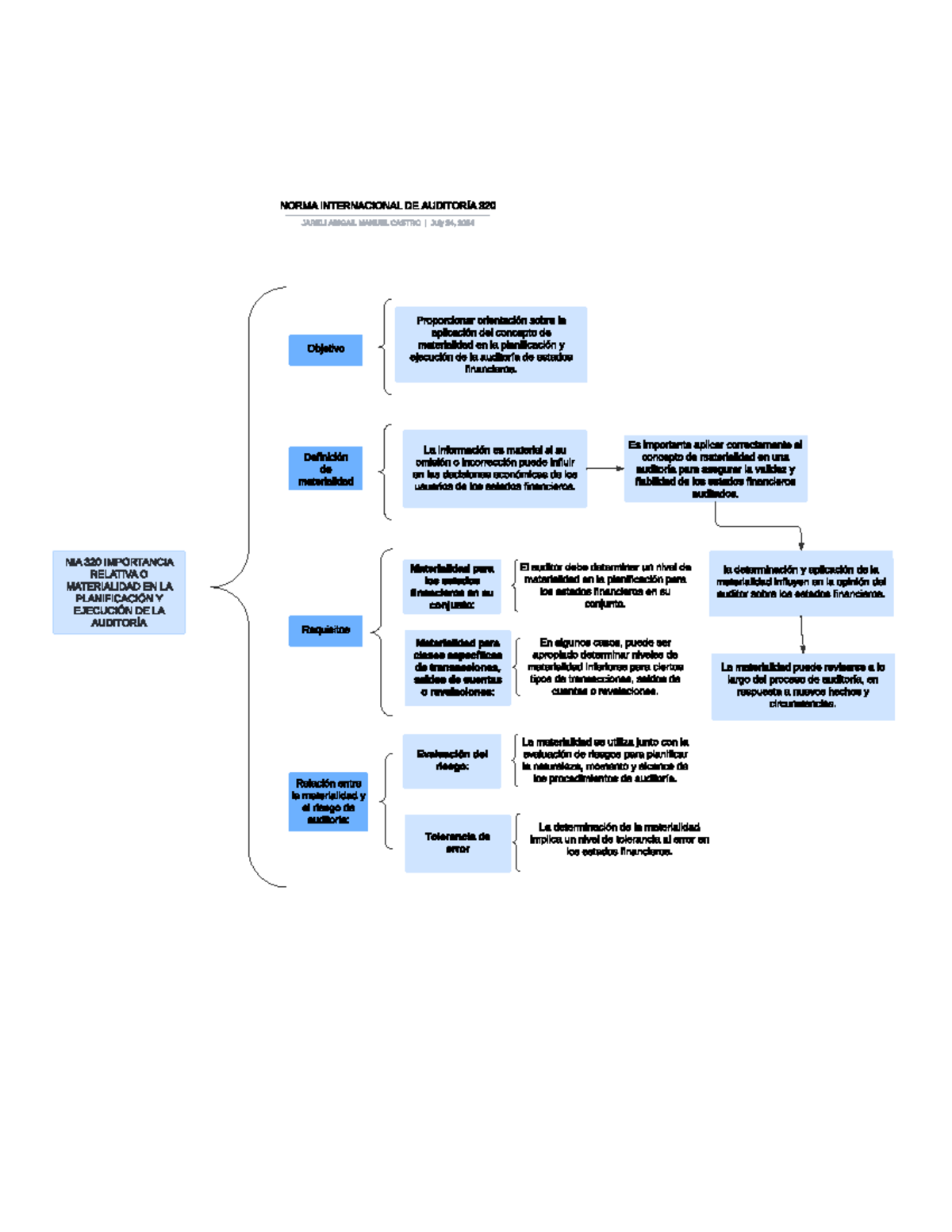 NIA 320 - Importancia de la Materialidad en Auditoría y Planificación - Studocu