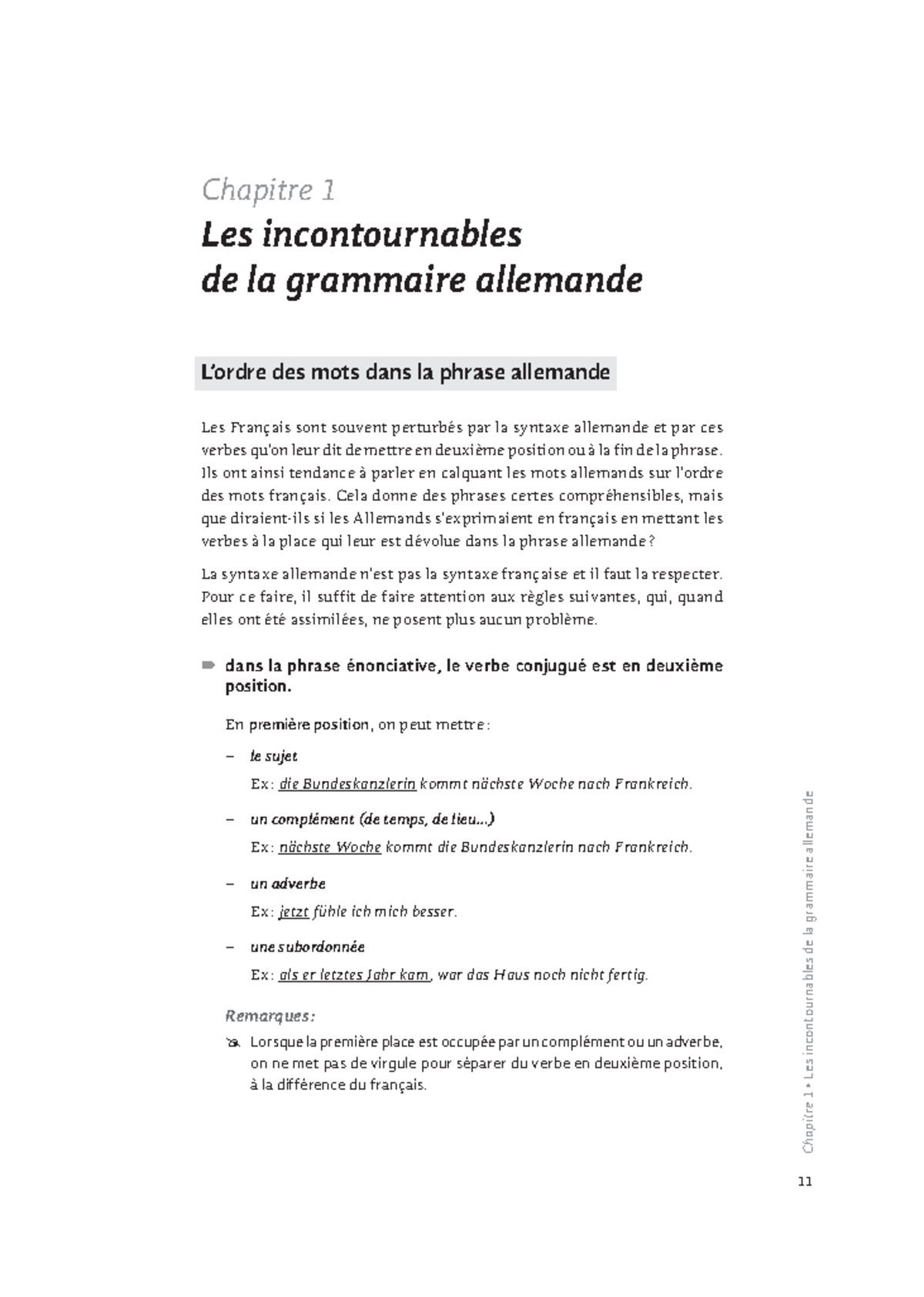 Les incontournables de la grammaire allemande (Chapitre 1) - Studocu
