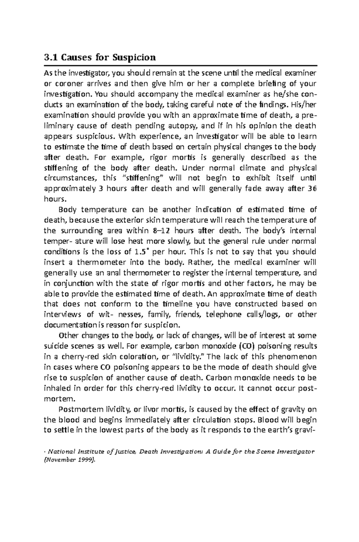 The Causes for Suspicion - 3 Causes for Suspicion As the investigator ...