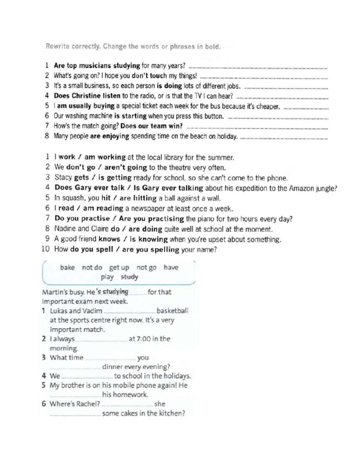 11-18 Mini Test: English Grammar Practice - Studocu