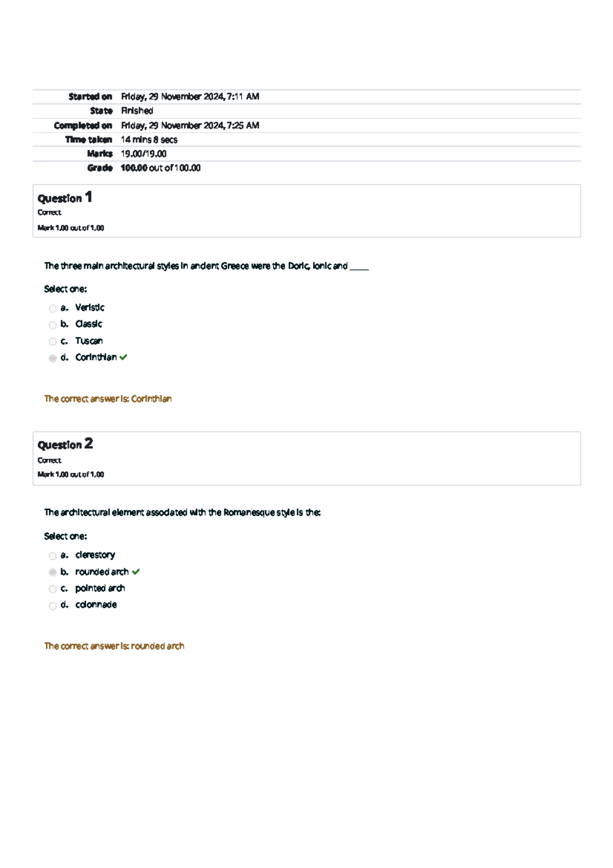Graded Quiz Review: Art History Concepts (Unit 3) - Studocu