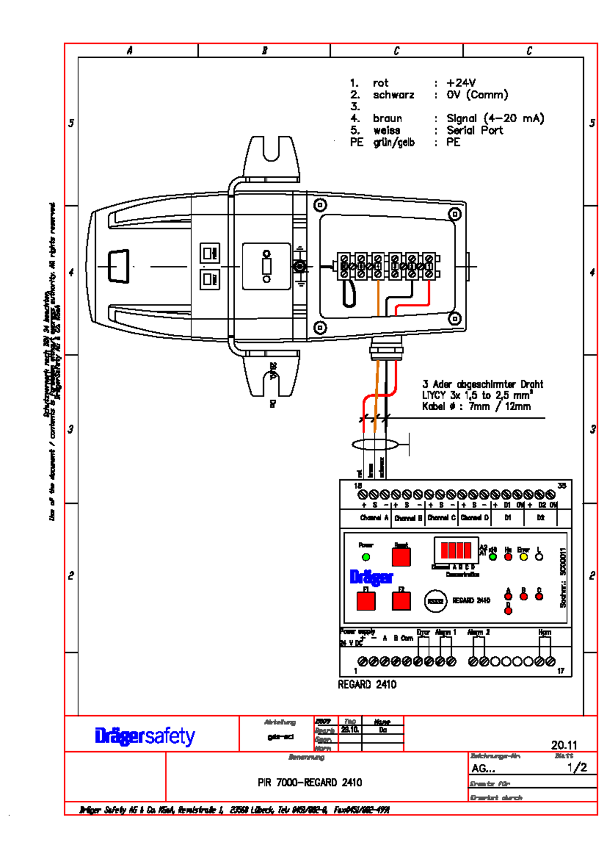 PIR 7000 REGARD 2410 Technical Wiring and Connection Guide - Studocu