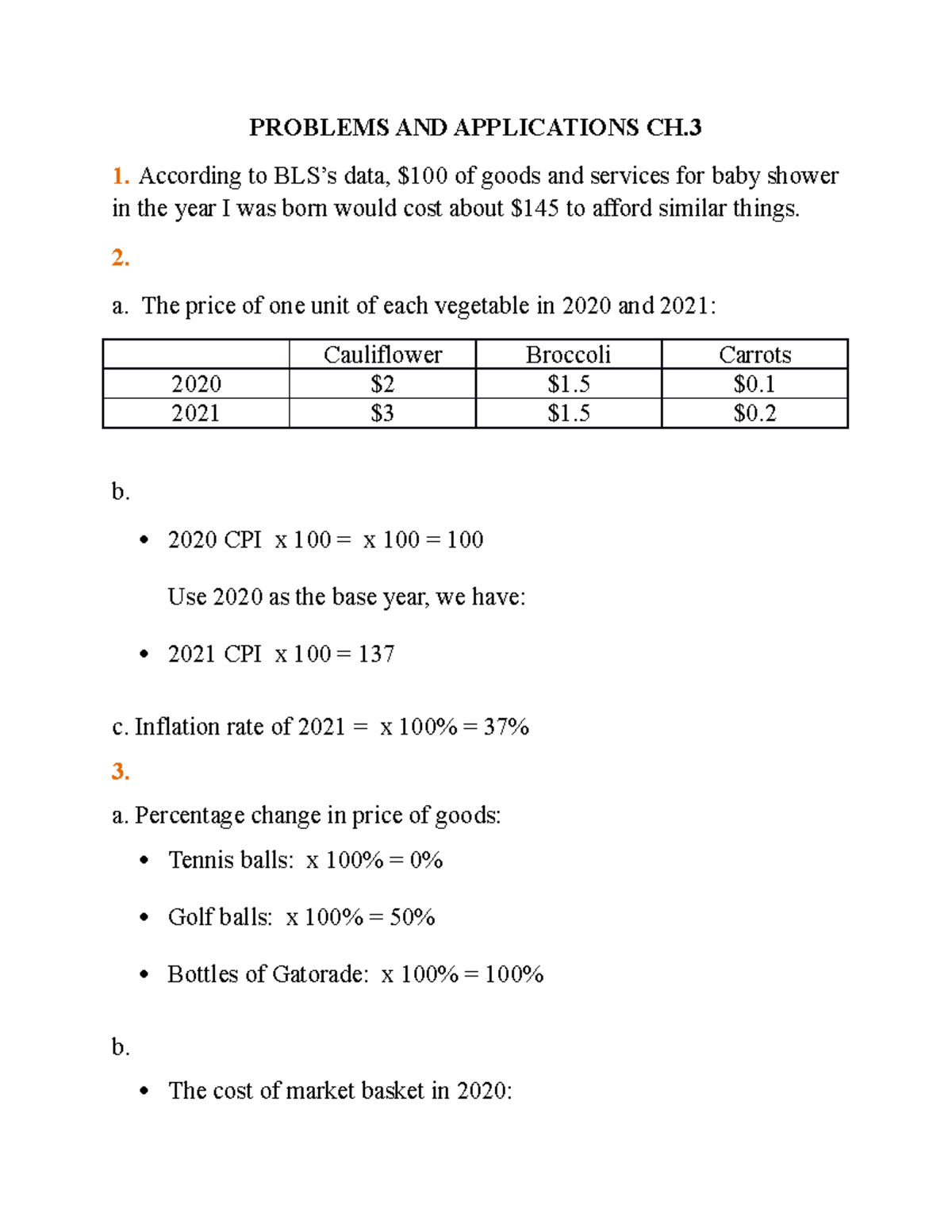 Problems AND Applications Chapter 3 - PROBLEMS AND APPLICATIONS CH. 1 ...